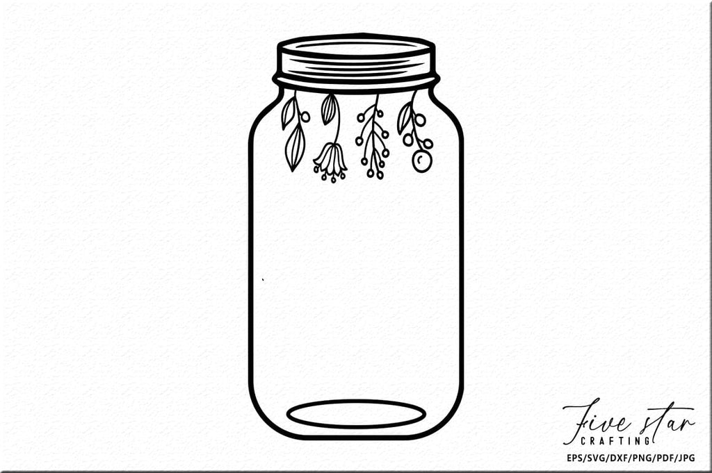 Mason Jar SVG Design - So Fontsy
