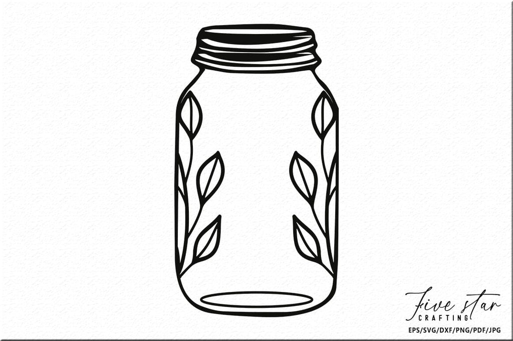 Mason Jar SVG Design - So Fontsy