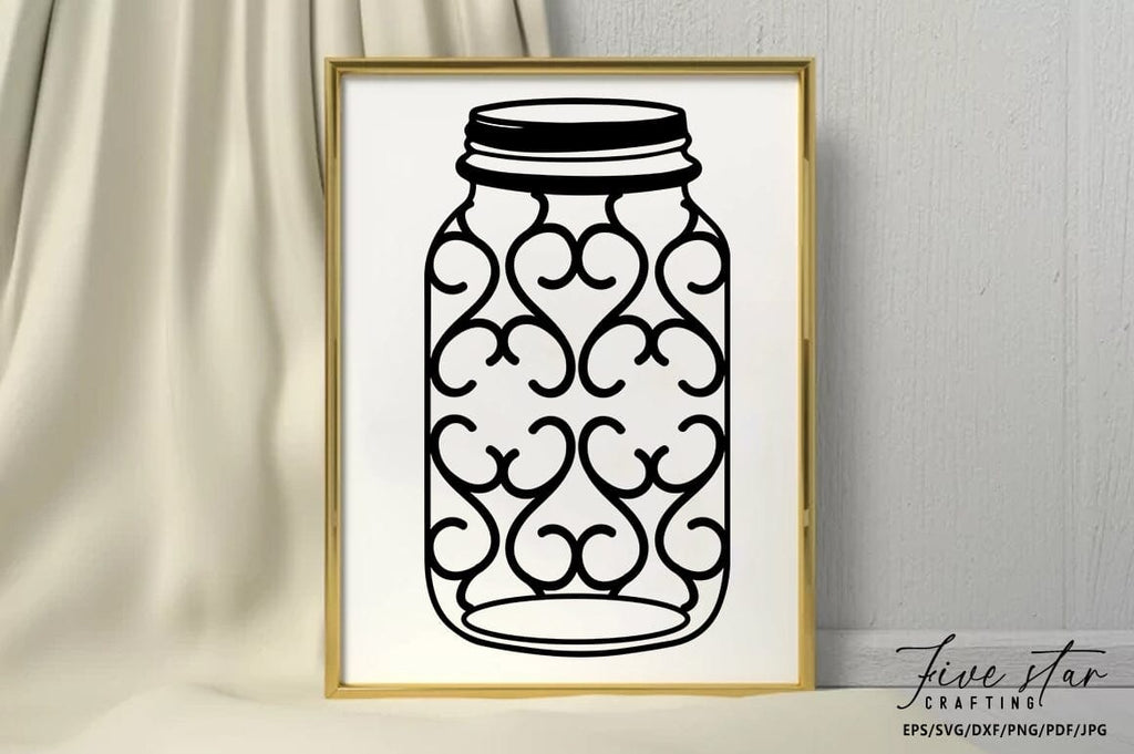 Mason Jar SVG Design - So Fontsy