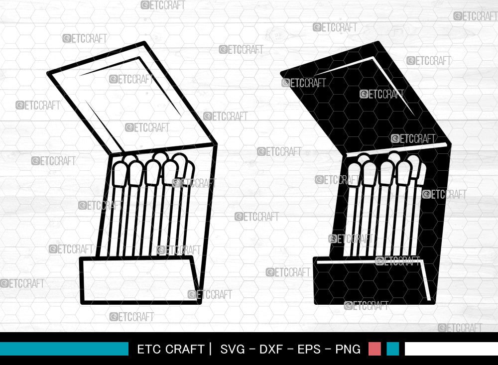 Match And Matchbox SVG, Wooden Matches Svg, Match Stick Svg, Matches ...