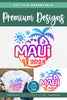 Maui Hawaii svg - 2024 Maui Hawaiian Vacation or Trip Design - So Fontsy