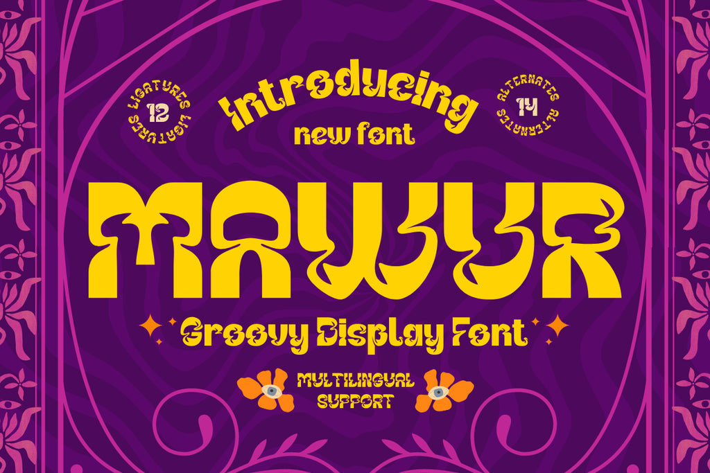 MAWUR | Groovy Retro Font - So Fontsy