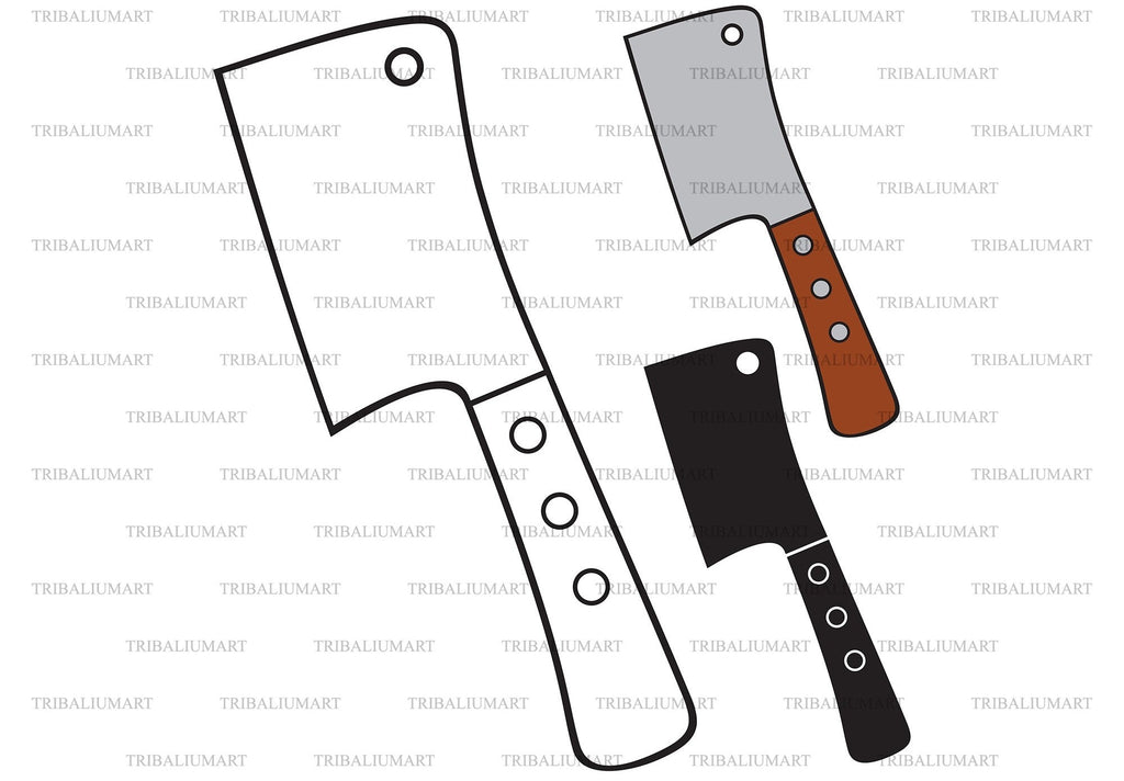 Meat chopper. Cut files for Cricut. Clip Art silhouette (eps, svg, pdf ...