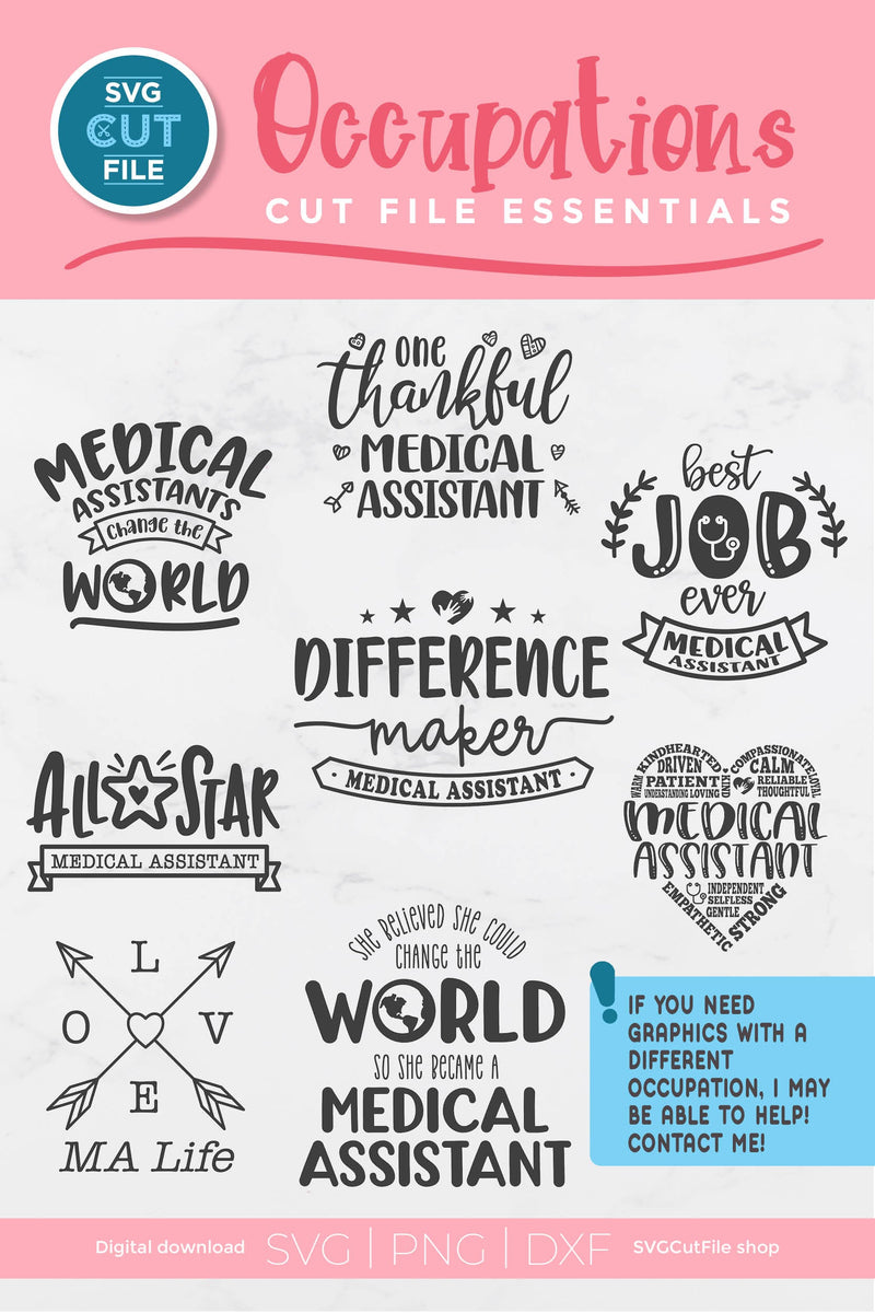 Medical Assistant Bundle SVG - So Fontsy