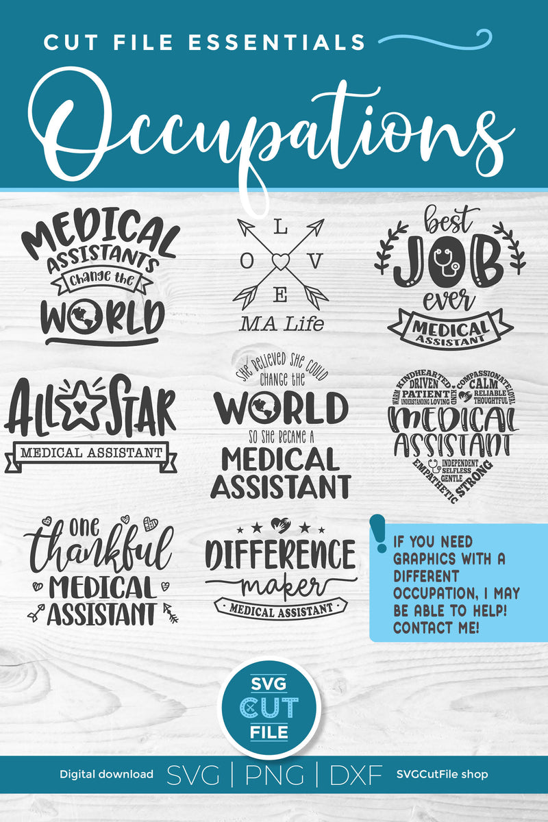 Medical Assistant Bundle SVG - So Fontsy