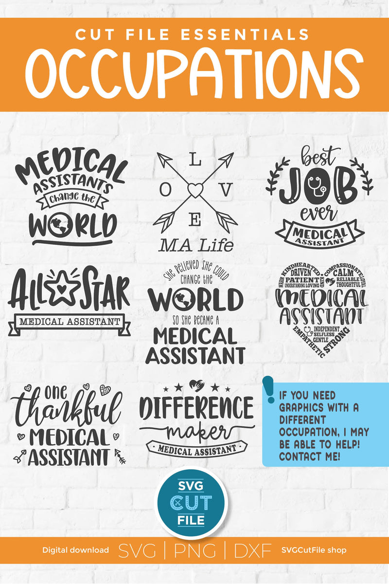 Medical Assistant Bundle SVG - So Fontsy