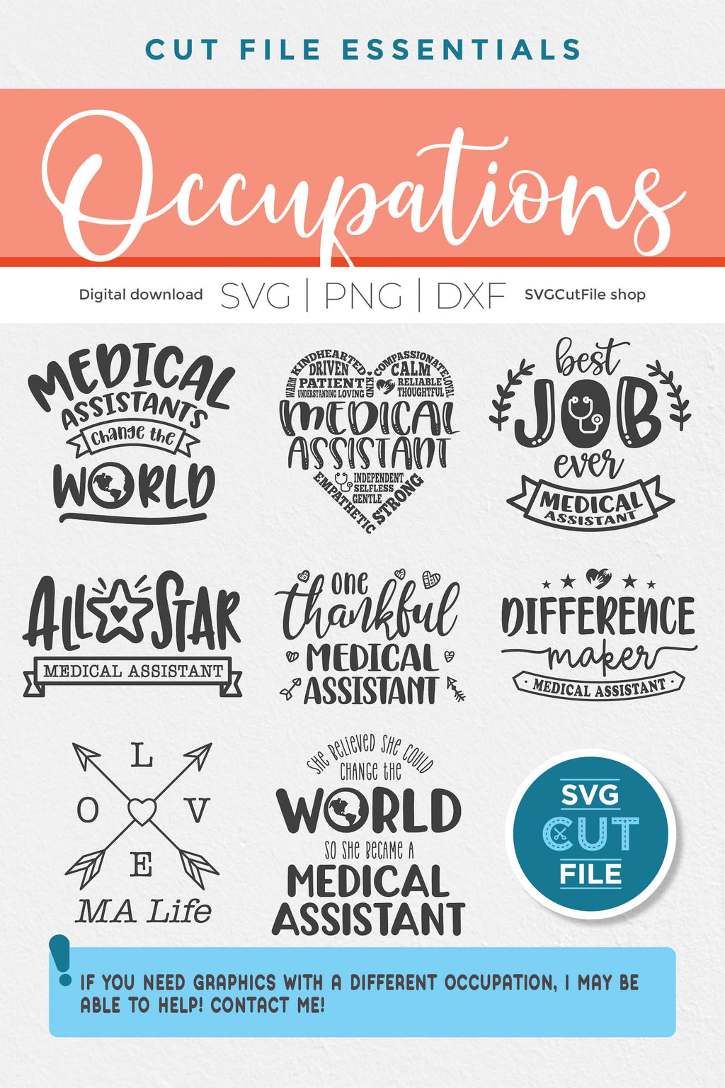 Medical Assistant Bundle SVG - So Fontsy