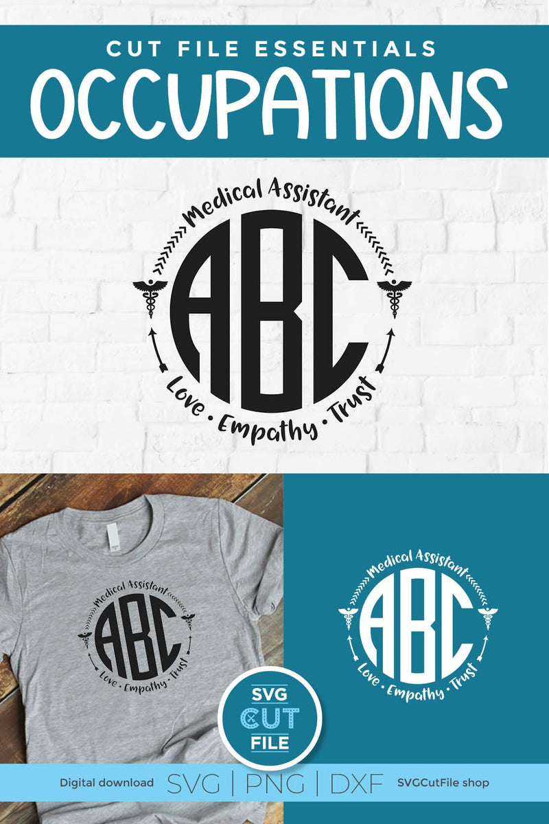 Medical Assistant monogram svg - So Fontsy