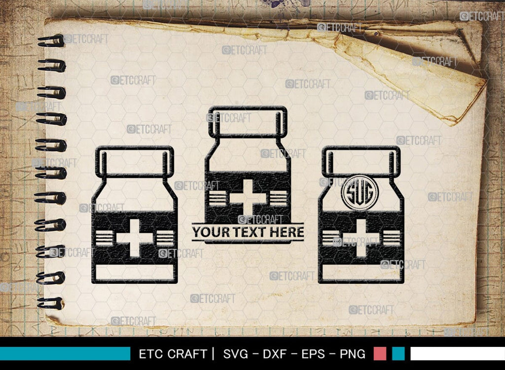 Medical Symbol Monogram, Medical Symbol Silhouette, Medical Symbol SVG ...