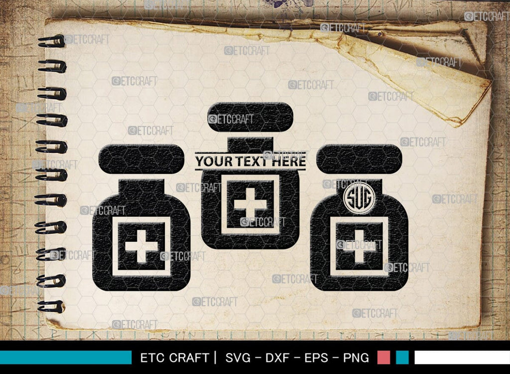 Medical Symbol Monogram, Medical Symbol Silhouette, Medical Symbol SVG ...