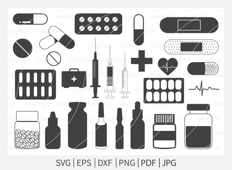 Medicine svg Bundle, Nurse SVG Bundle, Medicine Vector, Medicine ...