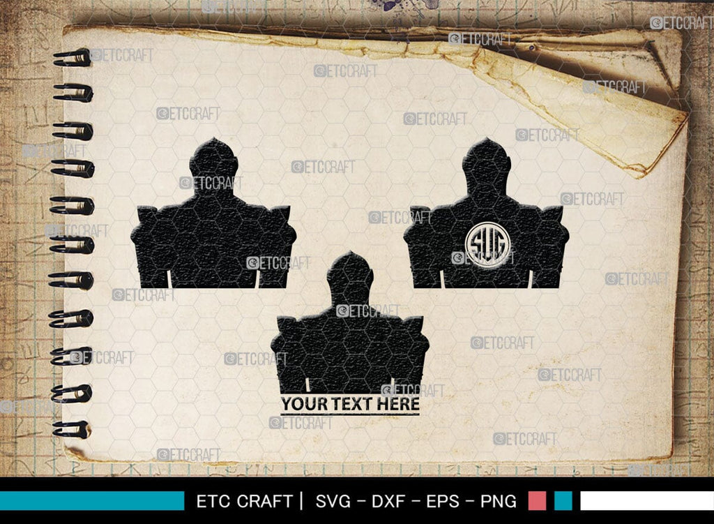 Medieval Knight Monogram, Medieval Knight Silhouette, Medieval Knight ...