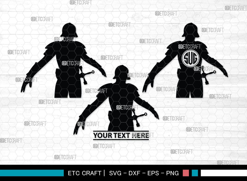 Medieval Knight Monogram, Medieval Knight Silhouette, Medieval Knight ...