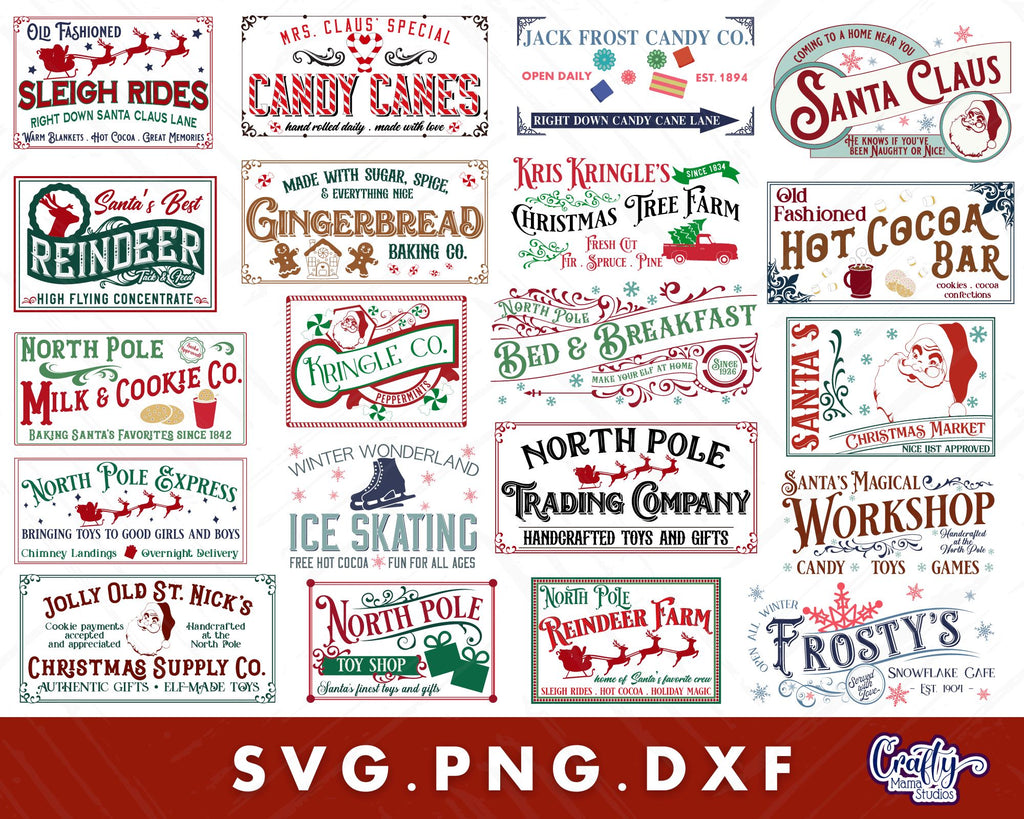 MEGA Christmas Svg Bundle #1 | Christmas Sign | Holiday Svg - So Fontsy