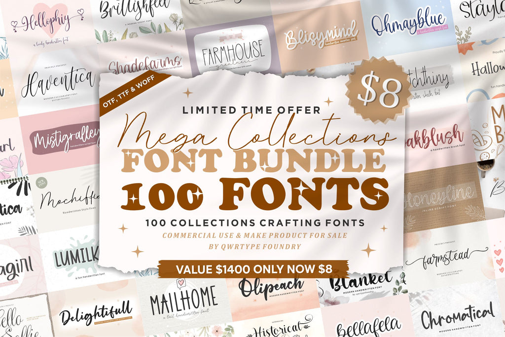 Mega Collections Font Bundle - So Fontsy