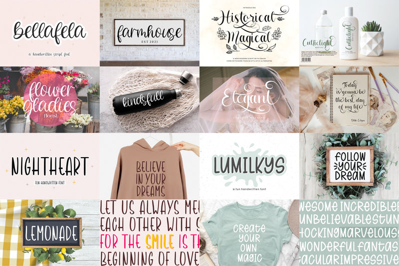 Mega Collections Font Bundle - So Fontsy