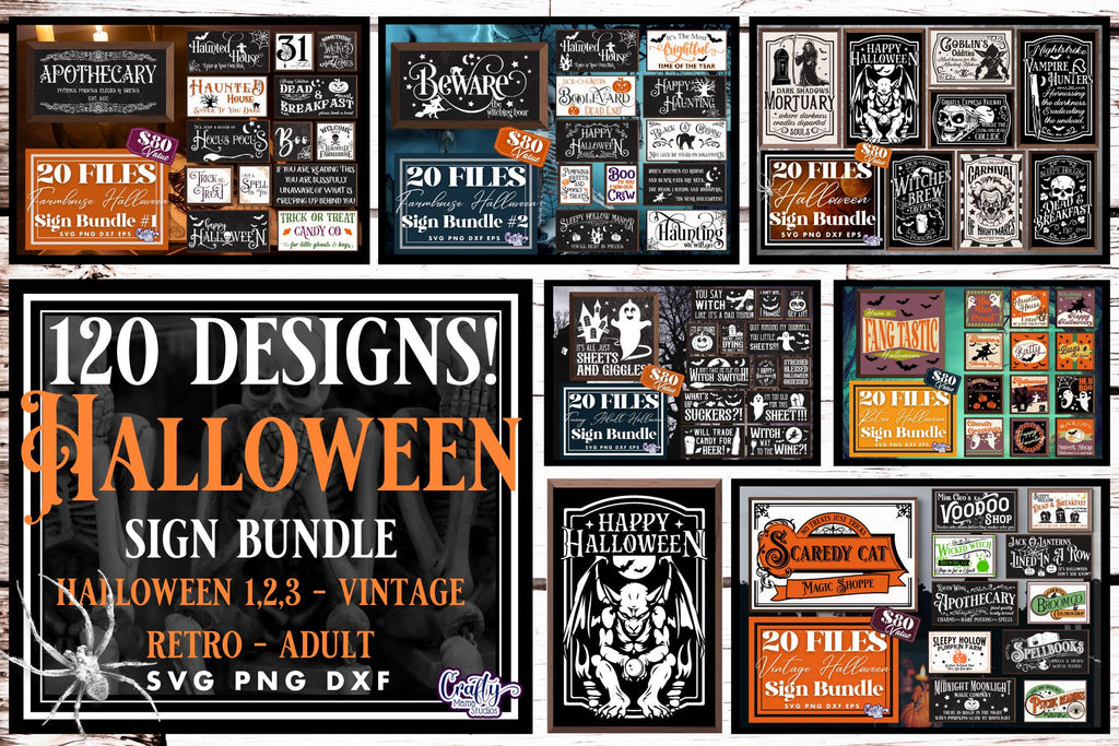 MEGA Halloween Svg Bundle | Halloween Sign Svg - So Fontsy