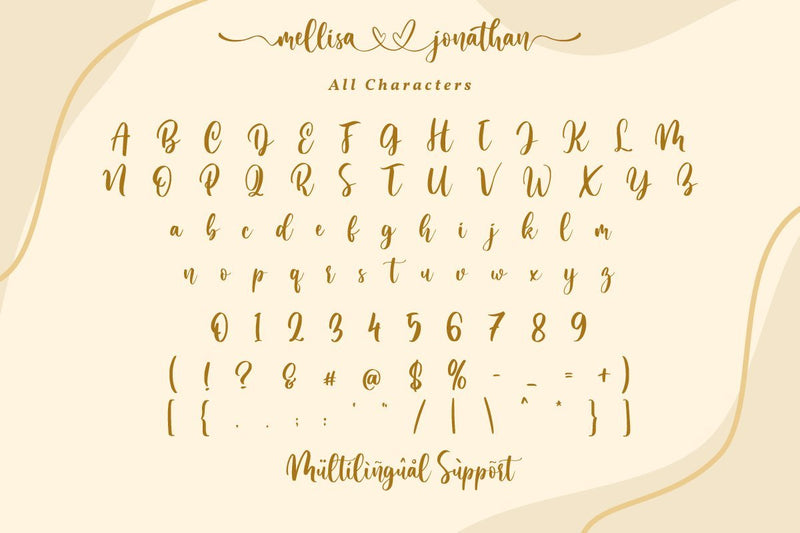 Mellisa Jonathan (Script & Split Monogram Font) - So Fontsy