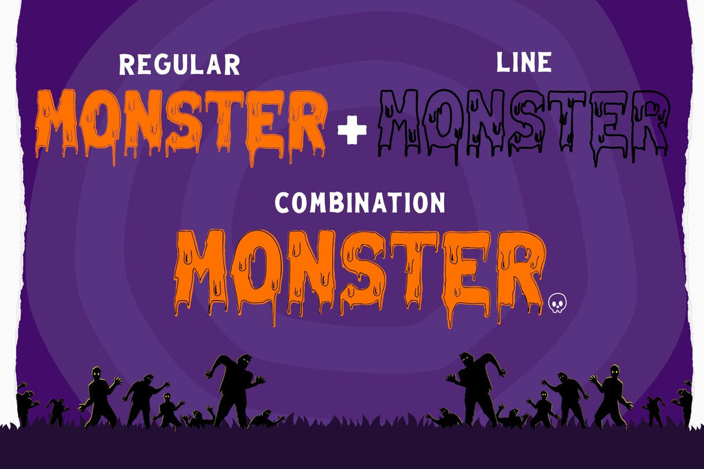 Melted Monster - Halloween Pack Layered Font - So Fontsy