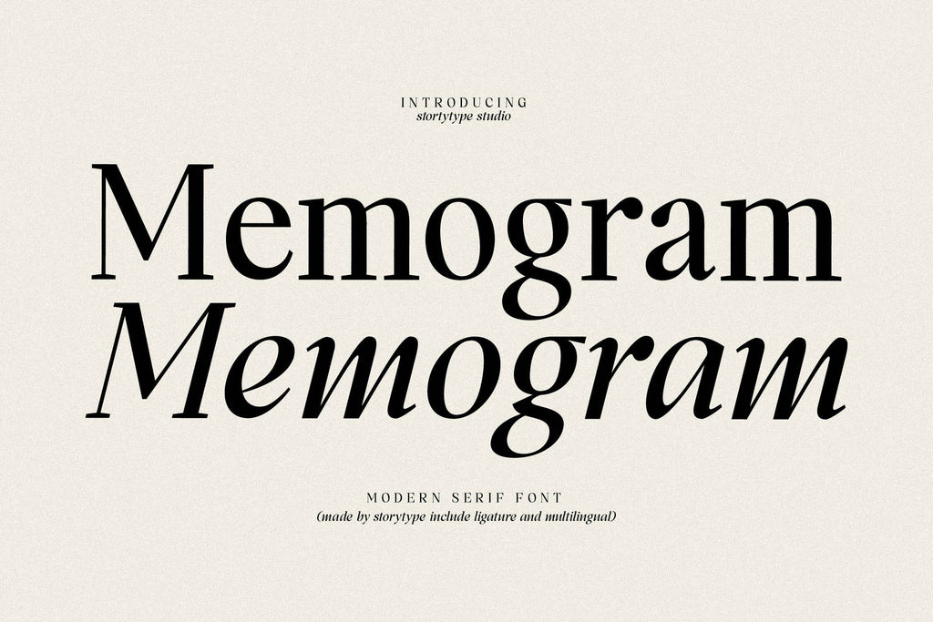 Memogram Typeface - So Fontsy