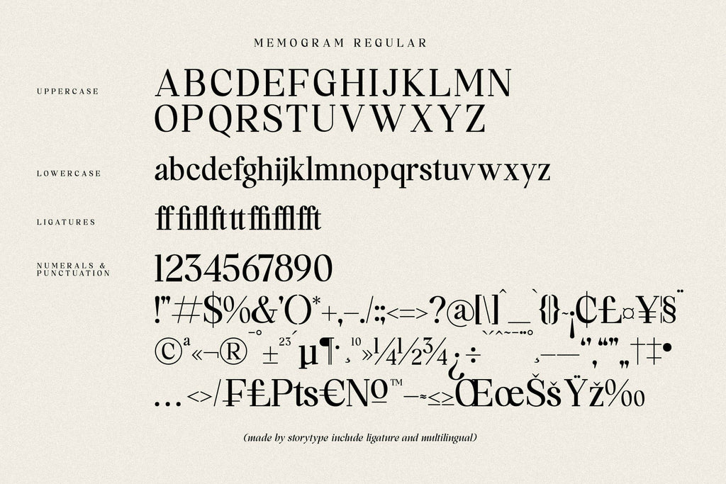 Memogram Typeface - So Fontsy
