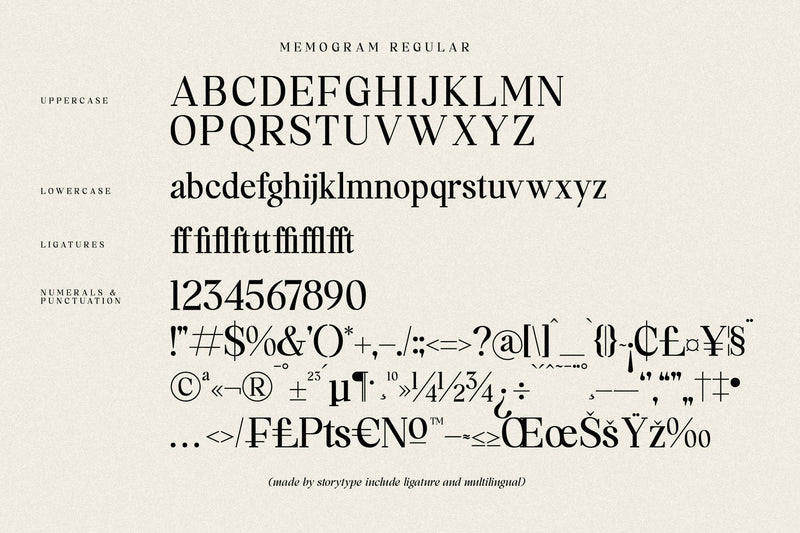 Memogram Typeface - So Fontsy