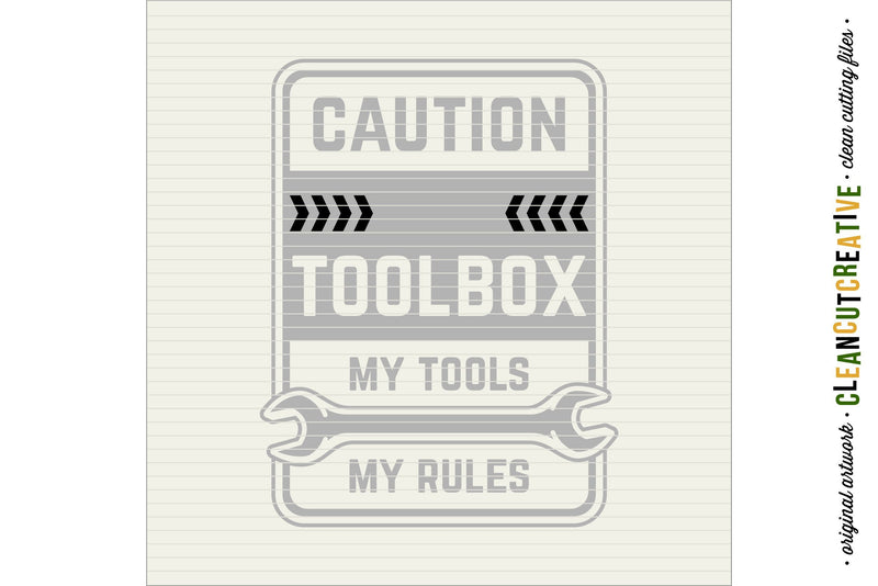 Mens Toolbox custom name decal - My Tools My Rules SVG file - So Fontsy
