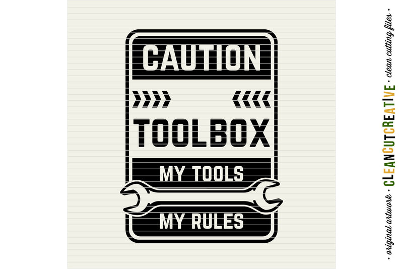 Mens Toolbox custom name decal - My Tools My Rules SVG file - So Fontsy