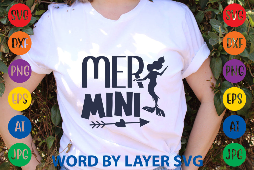 Mer Mini, Mermaid SVG Design - So Fontsy