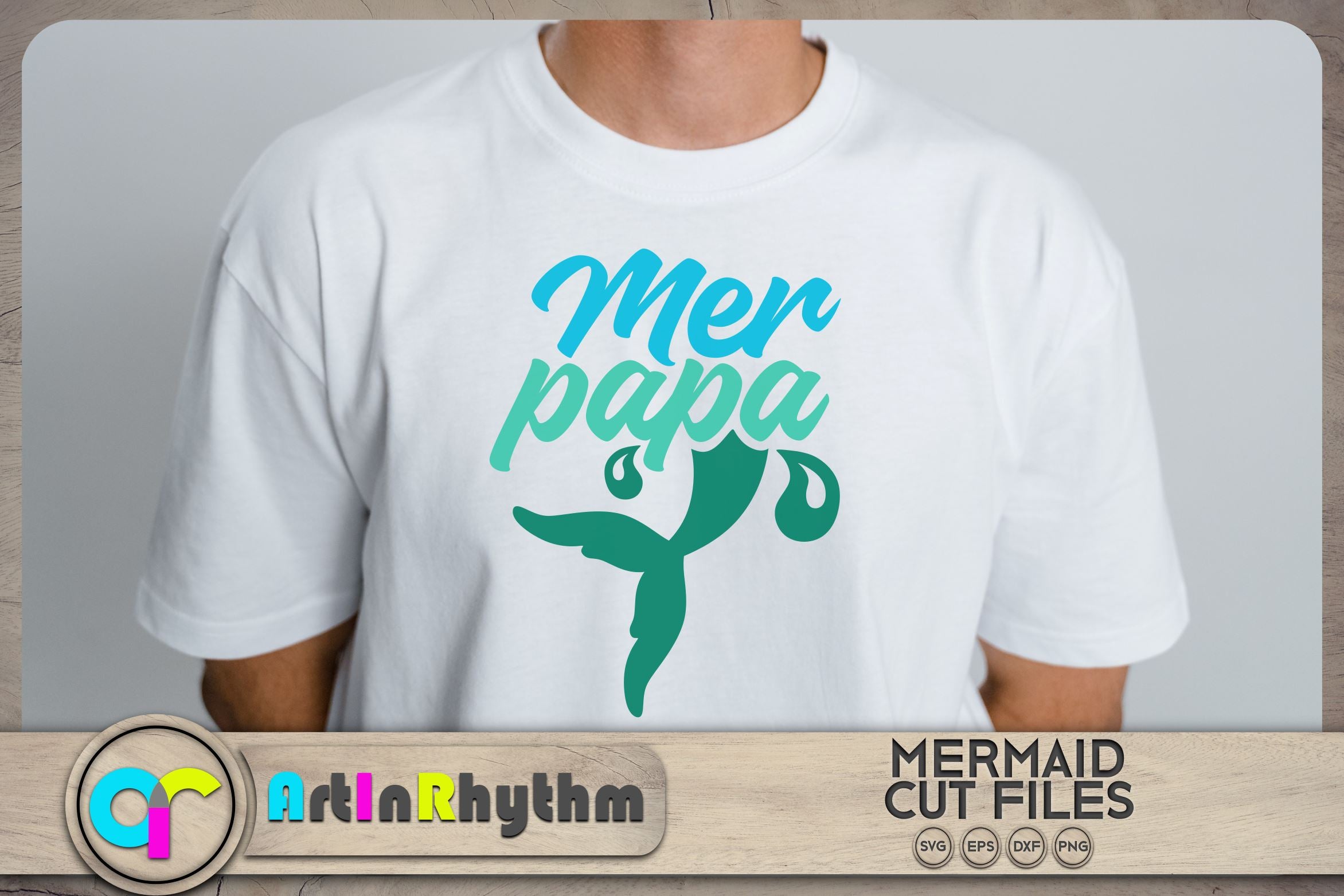 Mer papa SVG / Mermaid papa SVG / Daddy mermaid SVG - So Fontsy
