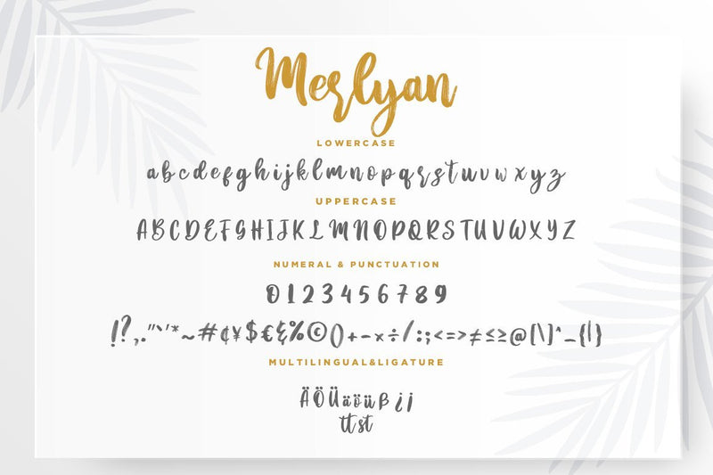 Merlyan Brush Calligraphy - So Fontsy