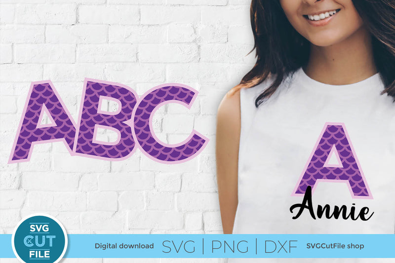 Mermaid letters svg - mermaid alphabet - So Fontsy