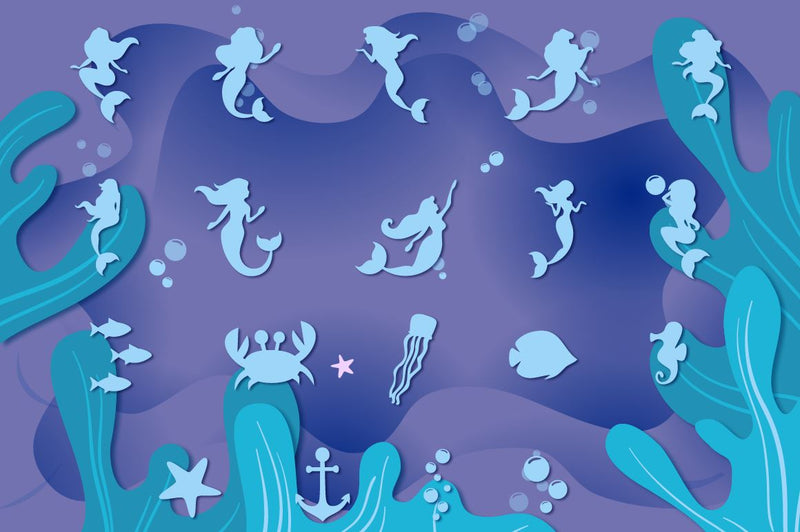 Mermaid Story & Mermaid Scales Font Duo + Bonus Extras - So Fontsy