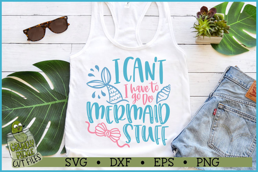 Mermaid Stuff Beach SVG Cut File - So Fontsy