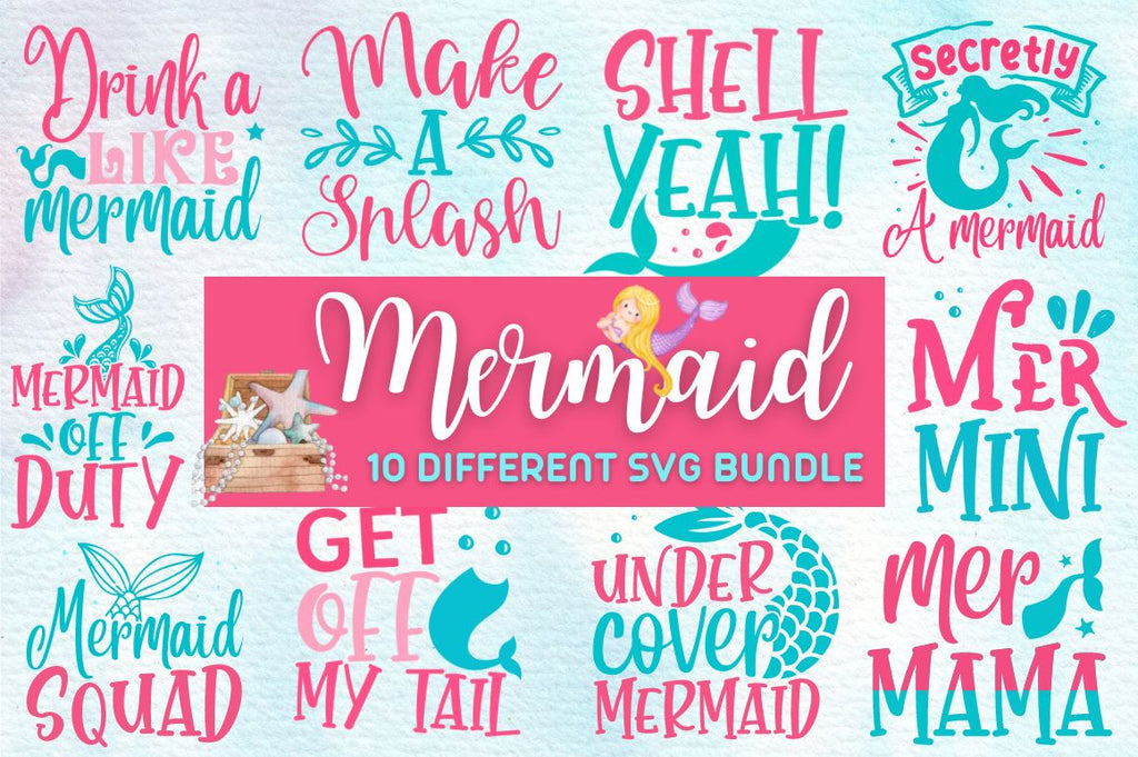 Mermaid SVG Bundle - So Fontsy