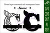 Mermaid tail monogram letter C SVG cut file - So Fontsy