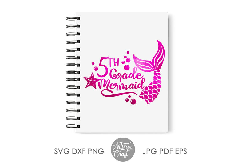 Mermaid tail SVG for back to school | So Fontsy