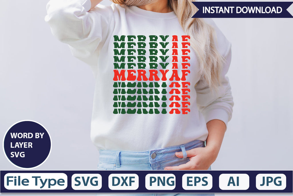 Merry Af SVG Cut File SVGs,Quotes and Sayings,Food & Drink,On Sale ...