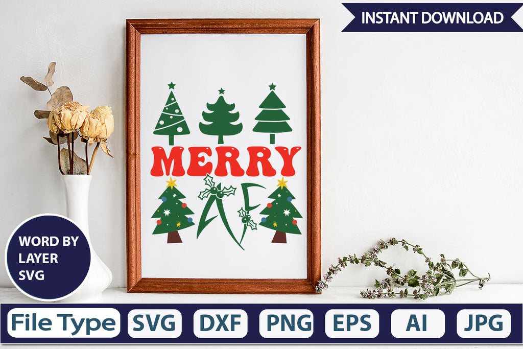 Merry Af SVG Cut File SVGs,Quotes and Sayings,Food & Drink,On Sale ...