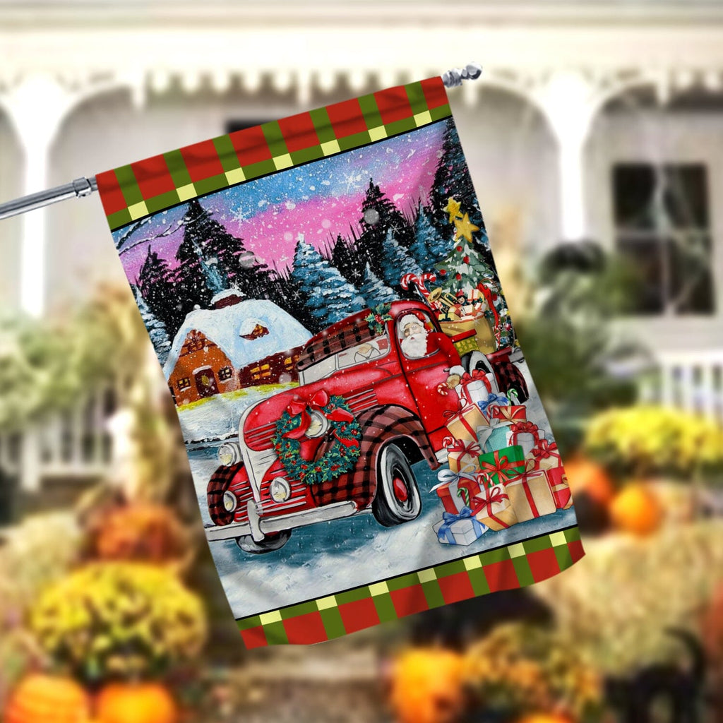 Merry Christmas Garden Flag,Double Sided Burlap Decorative House Flags ...