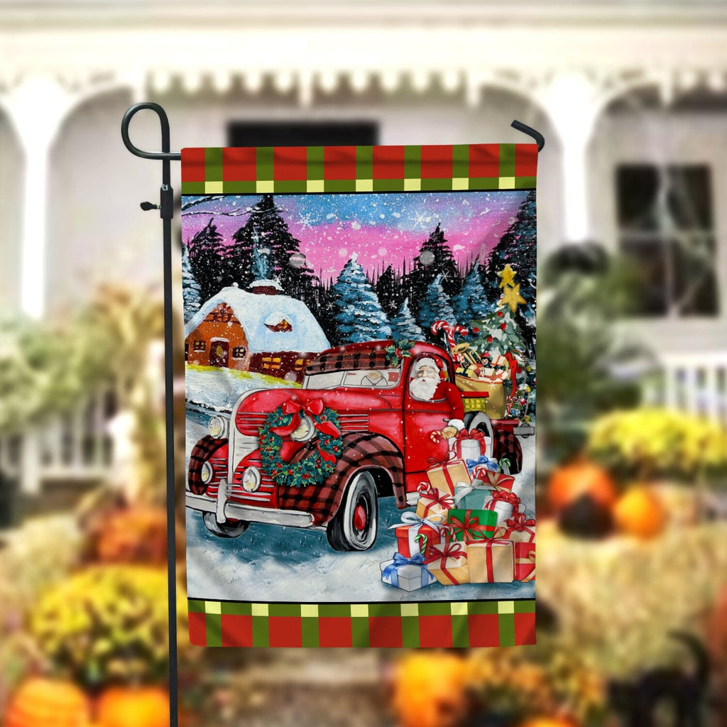 Merry Christmas Garden Flag,Double Sided Burlap Decorative House Flags ...