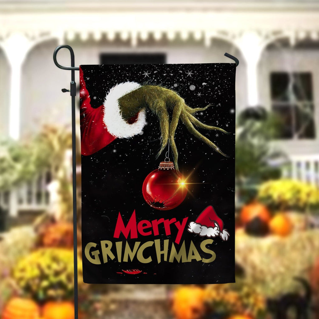 Merry Grinchmas Garden Flag, Grinch Hand, House Flag for Home Lawn Yard ...