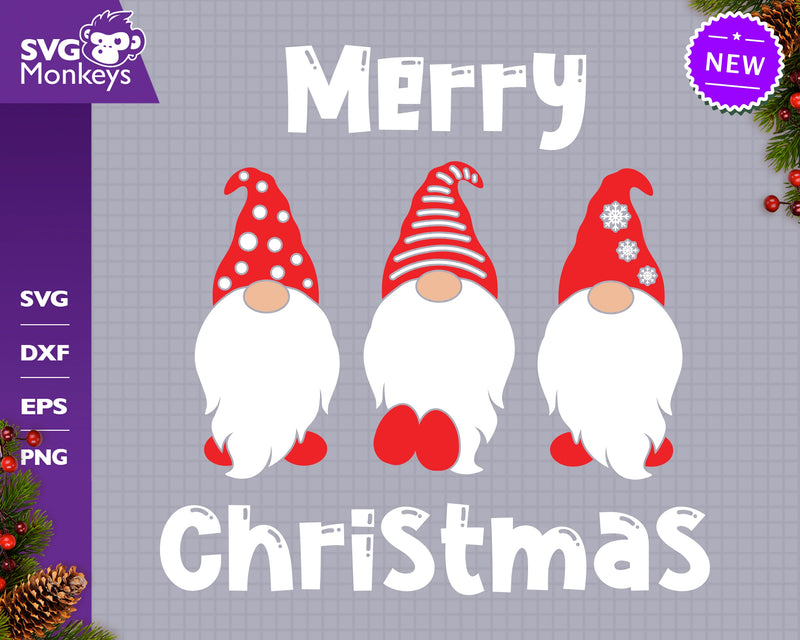 Merry Christmas Gnomes Svg, Gnome Svg, Christmas Svg - So Fontsy