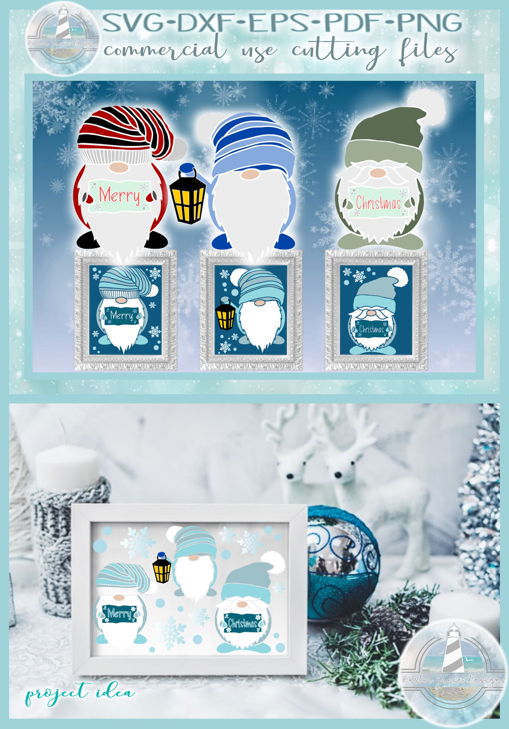 Merry Christmas Gnomes SVG Dxf Eps Png PDF - So Fontsy