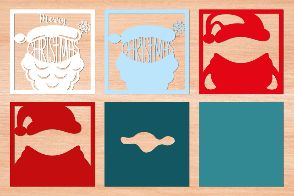 Merry Christmas Santa - 3D Layered Paper Cut SVG - So Fontsy
