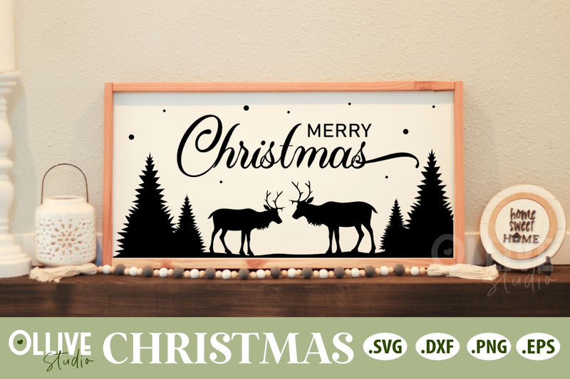 Merry Christmas Sign SVG - So Fontsy