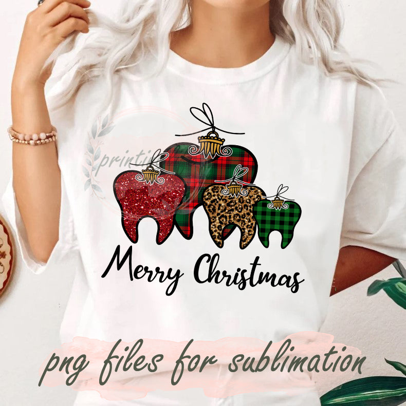 Merry Christmas Teeth Png, Christmas Teeth Buffalo Plaid, Leopard, Xmas ...