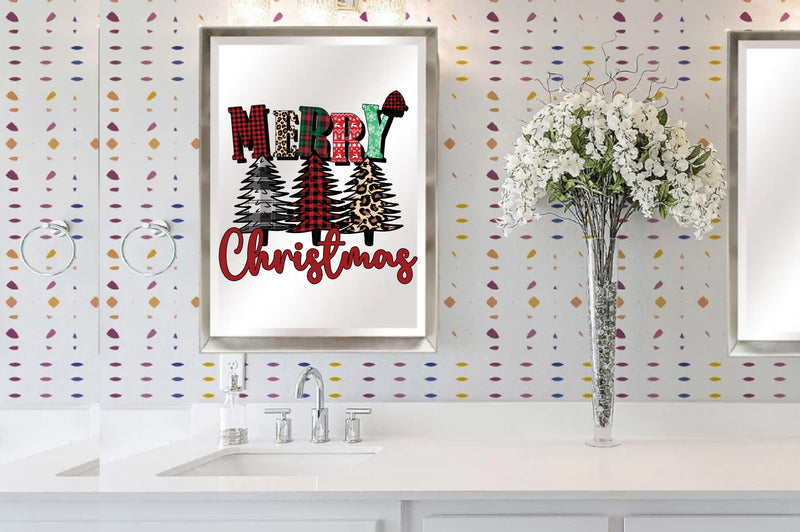 Merry Christmas Trees Sublimation - So Fontsy