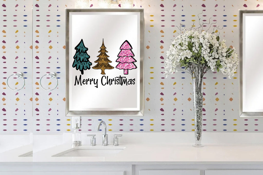 Merry Christmas Trees Sublimation - So Fontsy