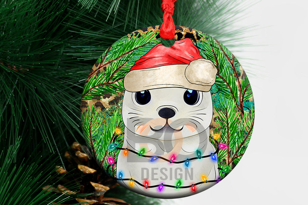 Merry Christmas Water Seal Png Christmas Ornament Sublimation Design ...
